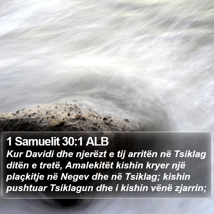 1 Samuelit 30:1 ALB - Kur Davidi dhe njerëzt e tij arritën në