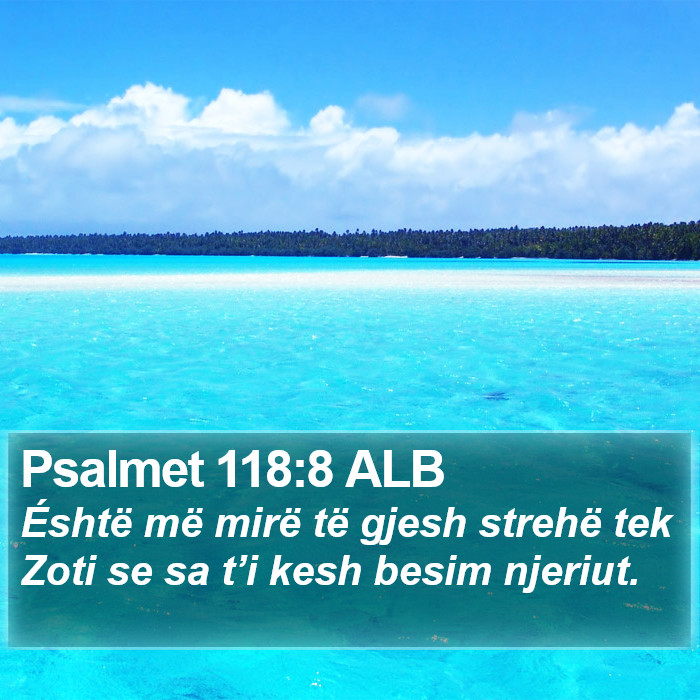 Psalmet 118:8 ALB - Éshtë më mirë të gjesh strehë tek Zoti se