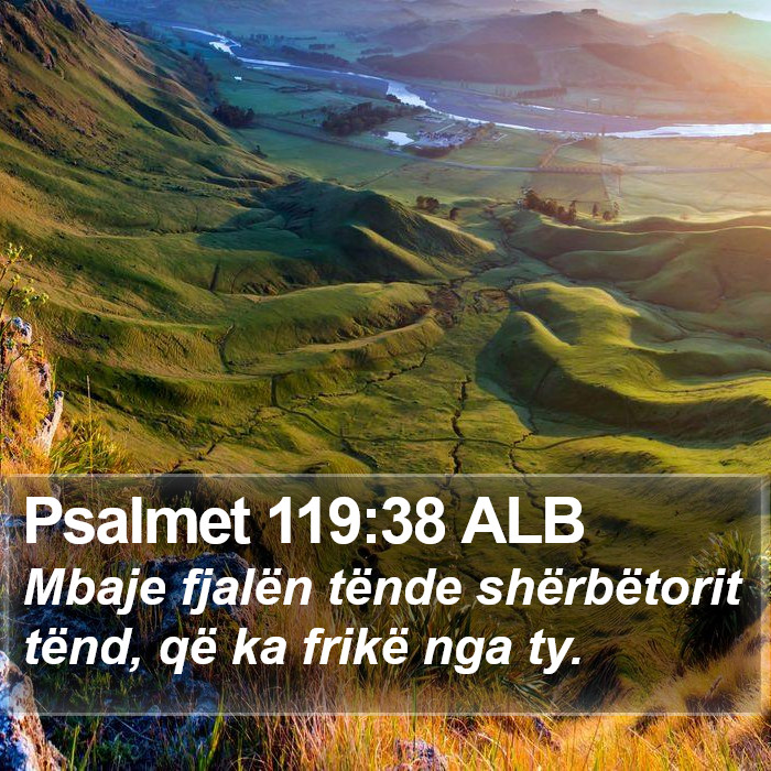 Psalmet 119:38 ALB - Mbaje fjalën tënde shërbëtorit tënd, që ka
