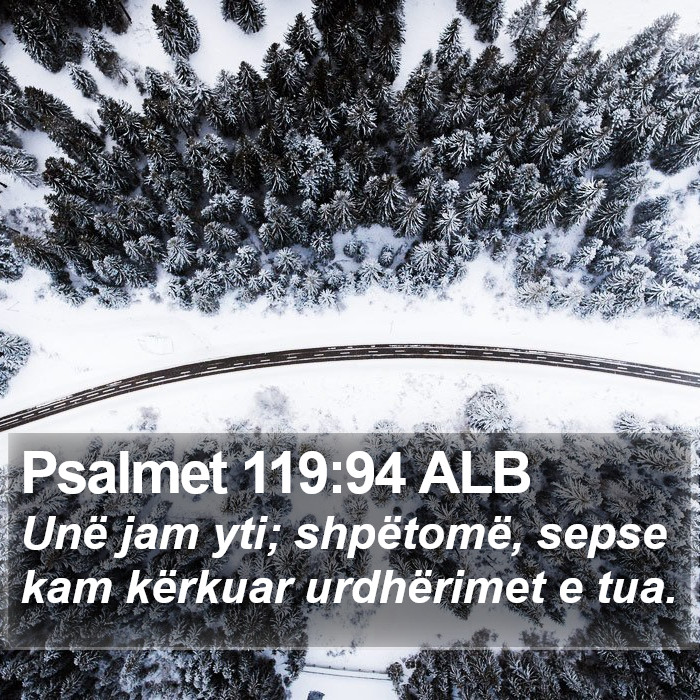 Psalmet 119:94 ALB - Unë jam yti; shpëtomë, sepse kam kërkuar
